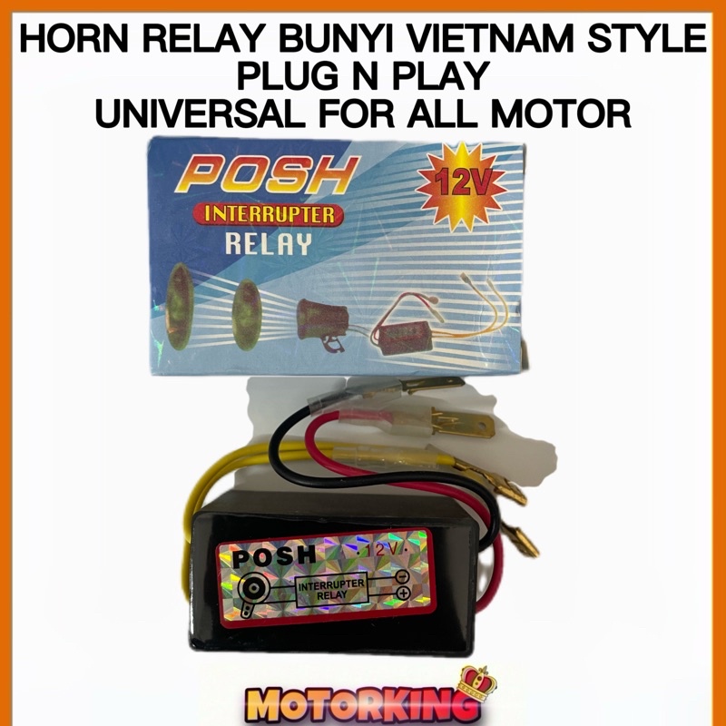 HORN RELAY BUNYI VIETNAM STYLE PNP UNIVERSAL YAMAHA HONDA SUZUKI ...
