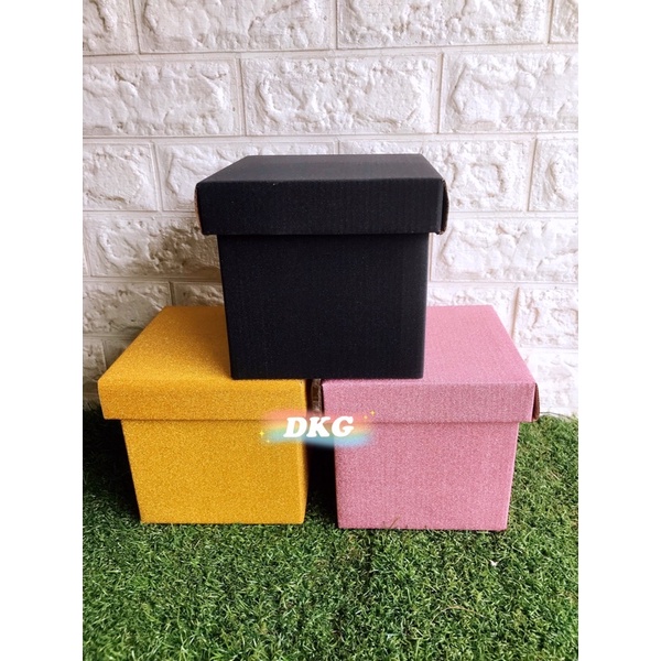 [Ready stock]Bouquet flower box glitter gift box #DIY Square gift box# ...