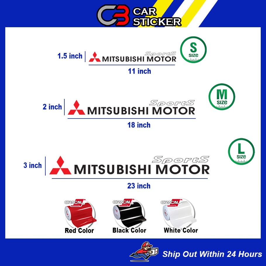 MItsubishi Motors Car Sticker / CS795 | Shopee Malaysia