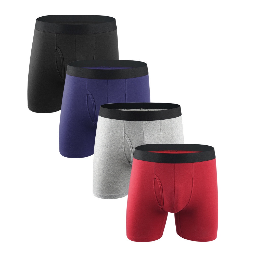 Men's Long Boxer Cotton Anti-rub Plus Size Men Underwear | Shopee Malaysia