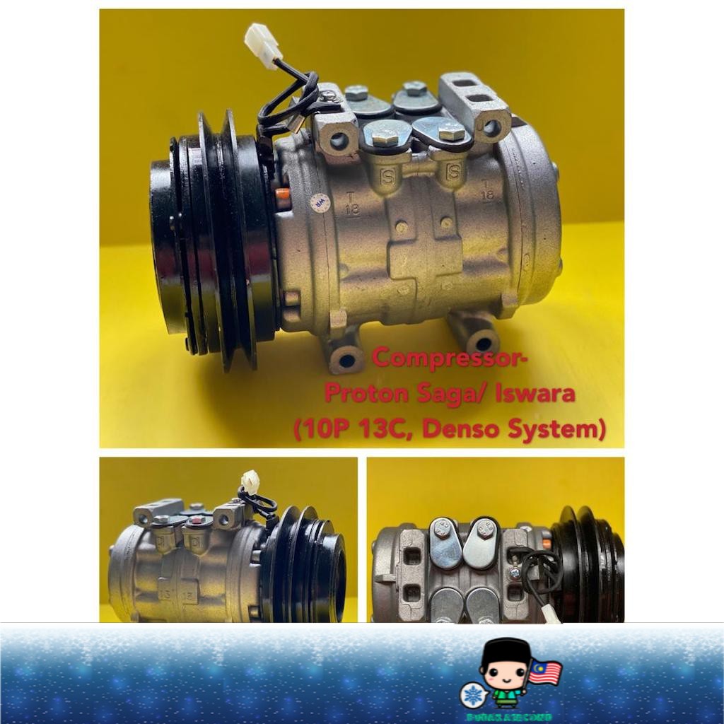 Compressor, Proton Saga/ Iswara (10P13C/15C), Denso System. BAC ...
