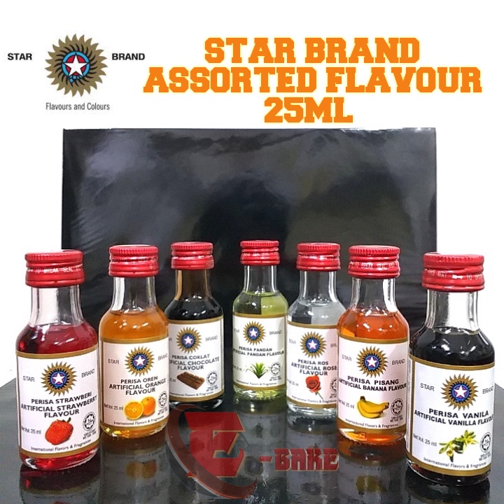 STAR BRAND PERISA | 25ML | STRAWBERI | OREN | COKLAT | PANDAN | MAWAR ...