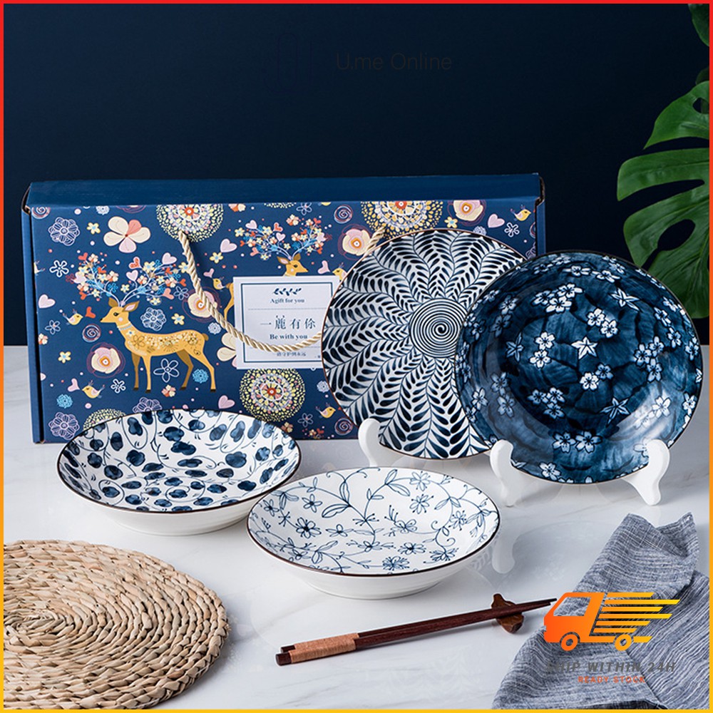 Japanese Ceramic Tableware Bowl Spoon Plate Chopsticks Gift Box Gift ...
