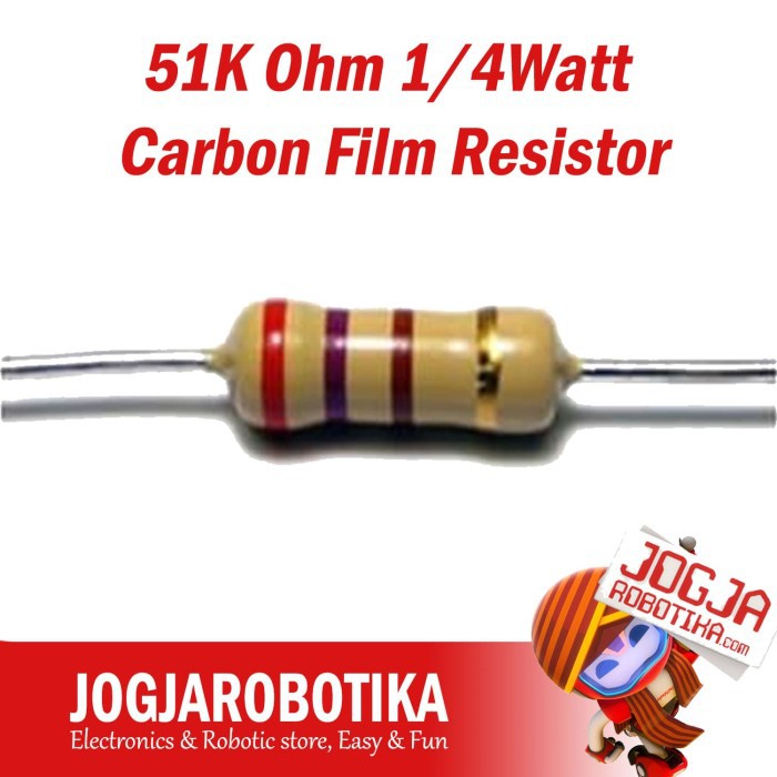 51 K Ohm 1/4Watt Carbon Film Resistor | Shopee Malaysia