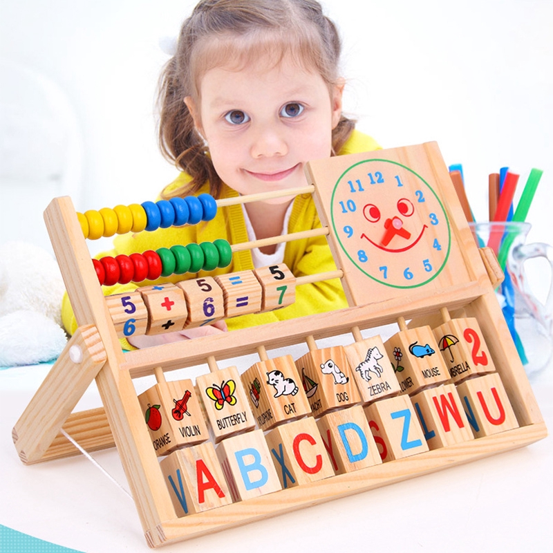 Multifunction Educational Wooden Toys with Number and Alphabet Learning ...