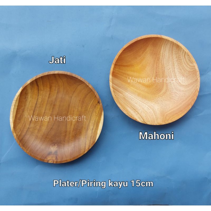 KAYU Wooden plate/serving plate 15cm/mahogany and teak wood plate ...