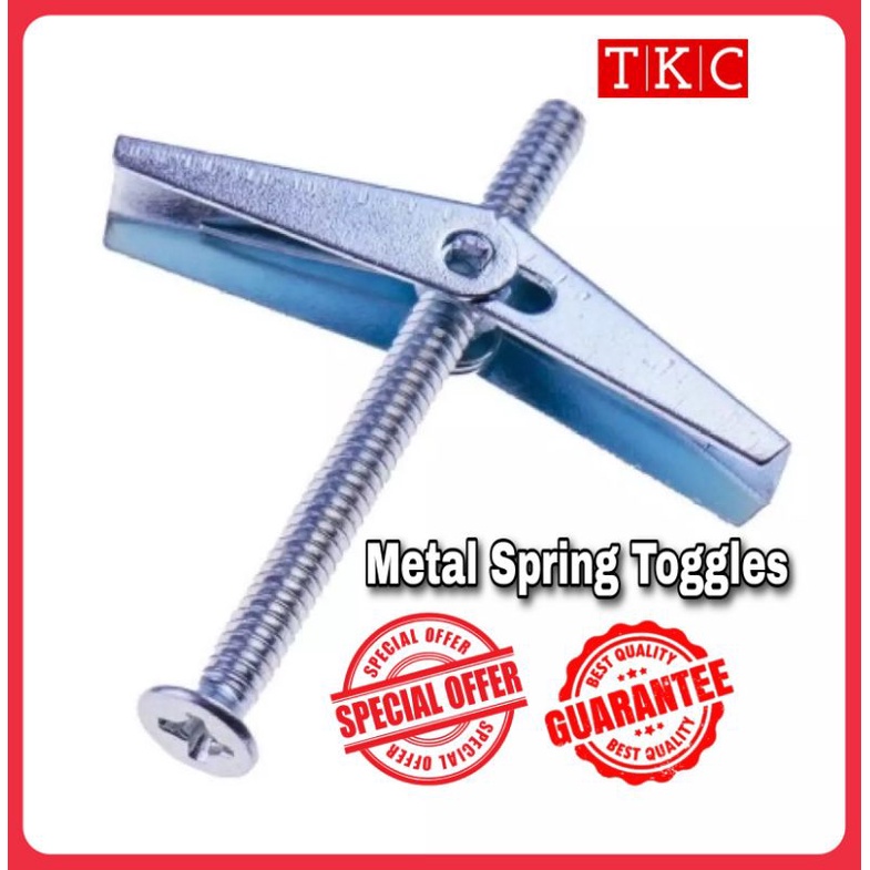 Metal Spring toggle Butterfly Wall Plug Partition Wall Plug Ceiling ...