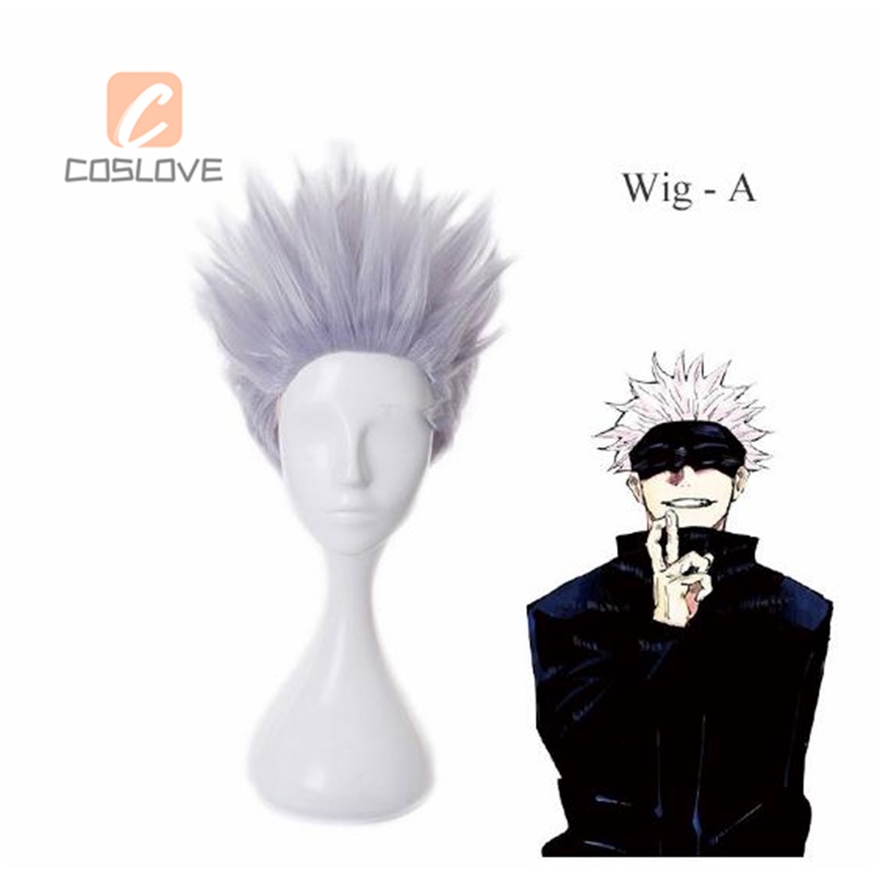 Anime Jujutsu Kaisen Cosplay Costume Gojo Satoru Wig for Adult Men ...