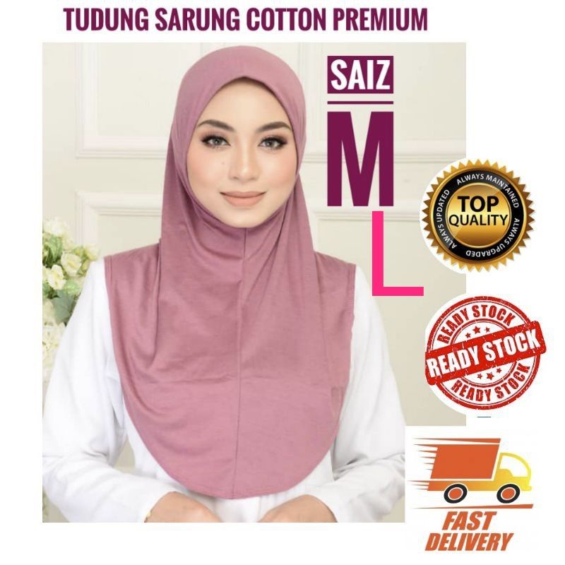 🔥NEW CODE COLOUR🔥 TUDUNG SARUNG SAUK COTTON INSTANT SIZE L & M TUDUNG SAUK COTTON EXCLUSIVED ...
