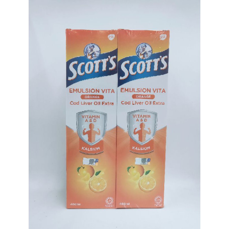 Scott's Emulsion Orange Cod Liver Oil Extra 400ml | Shopee Malaysia