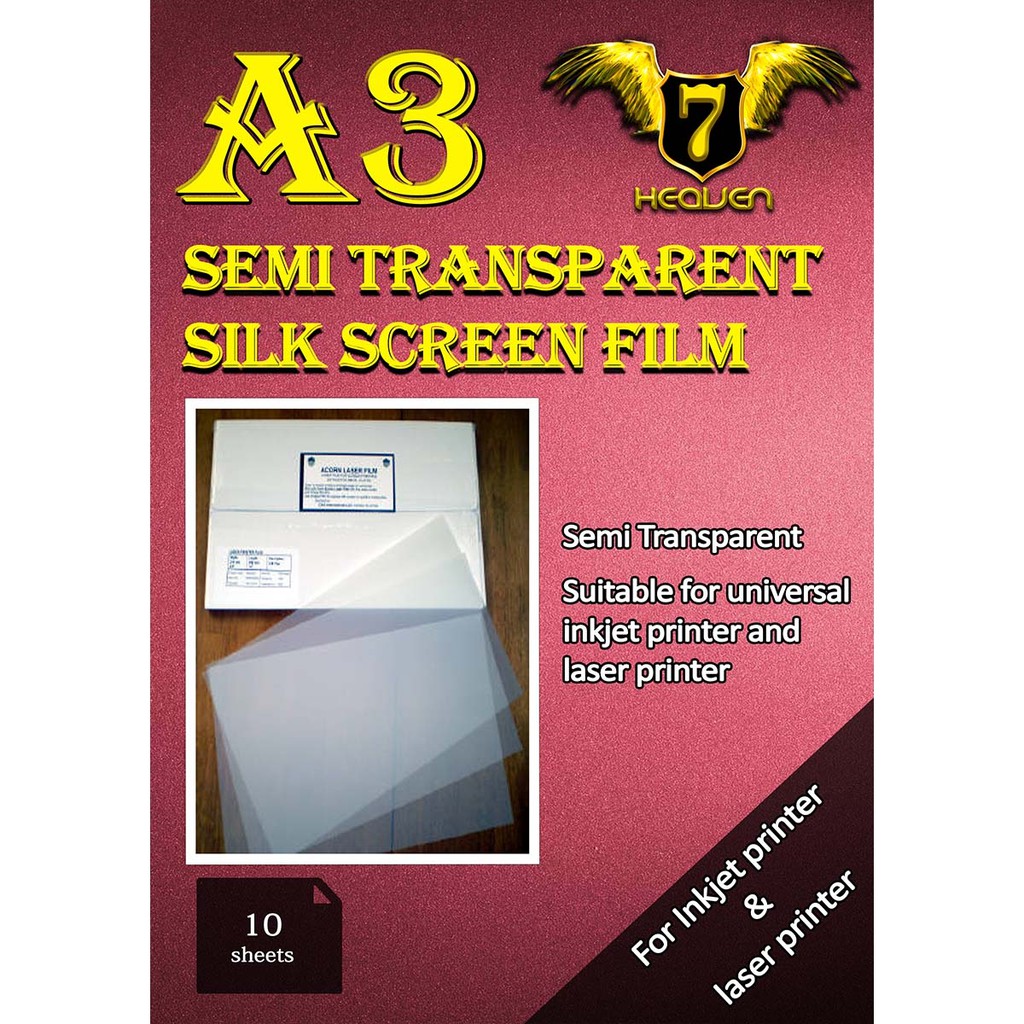 A3 Semi Transparency SilkScreen / Rubber Stamp / Tracing film (10pcs ...