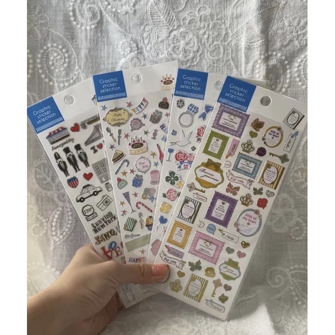 Graphic sticker selection cute cartoon ins stickers | Shopee Malaysia