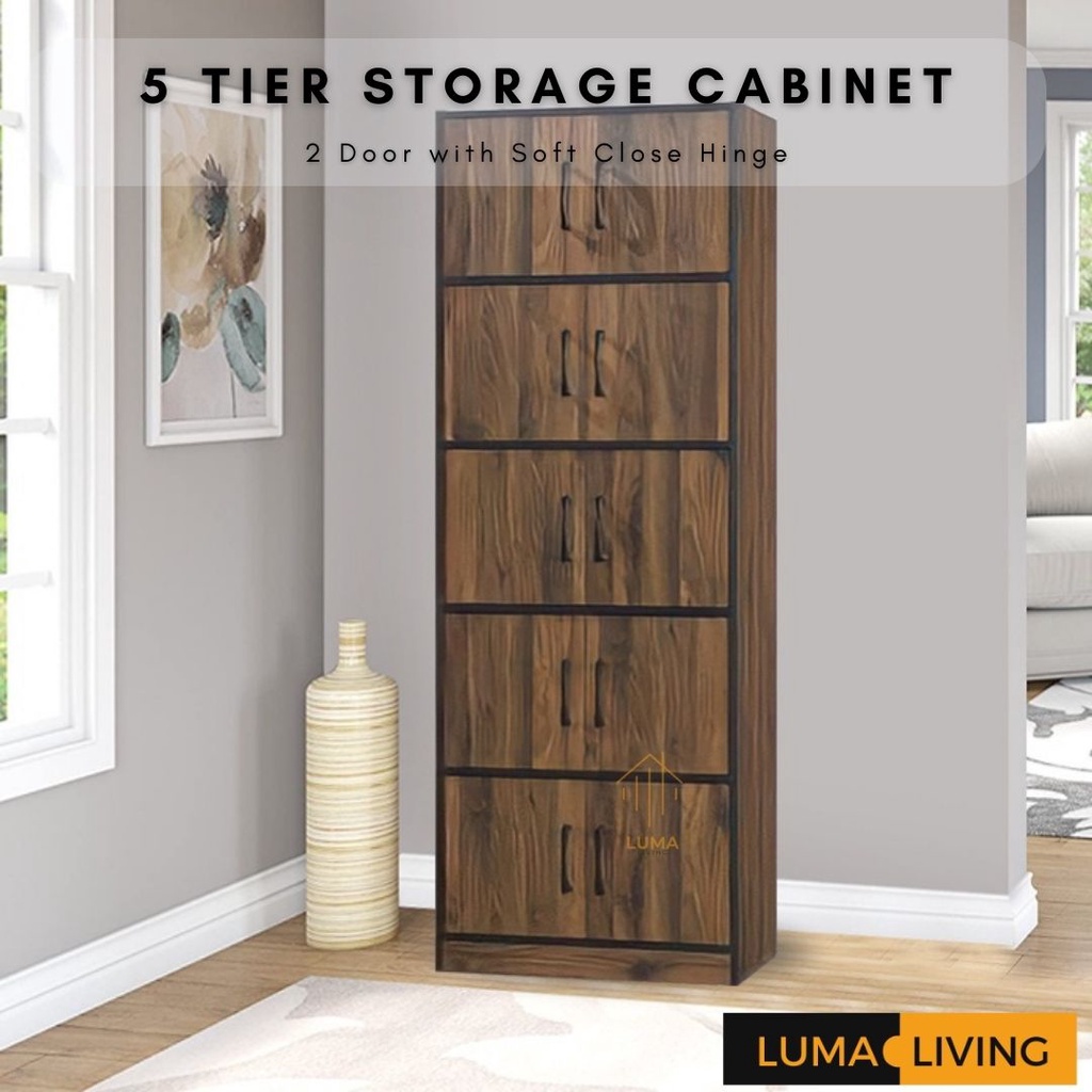 LUMA Living 5 Tier Storage Cabinet Almari Buku 10 Pintu File Cabinet 10 ...