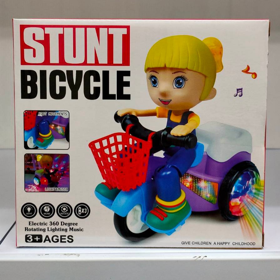 Dance Robot Girl STUNT BICYCLE Puppet Has Sound With Lights Back And ...