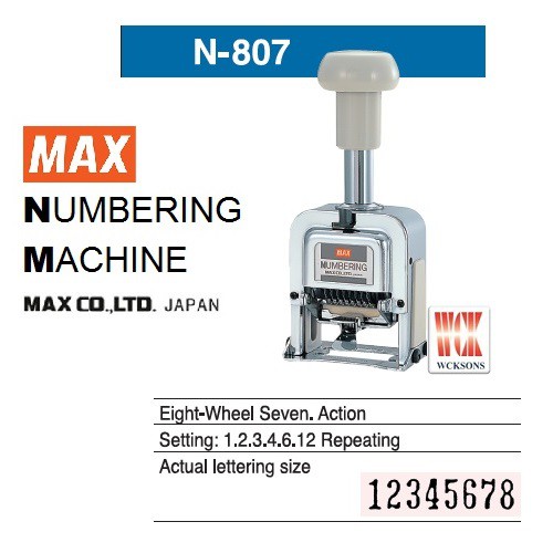 MAX NUMBERING MACHINE ( AVAILABLE IN 6 / 8 DIGIT ) | Shopee Malaysia