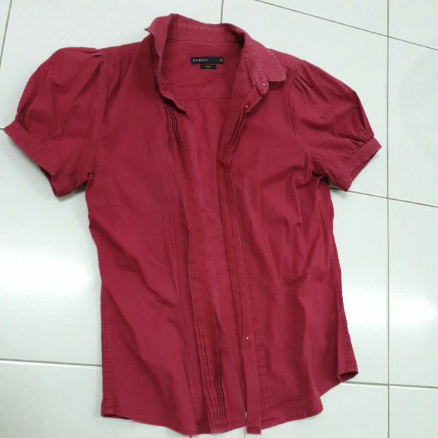 Padini baju bercollar red shirt size s formal wear | Shopee Malaysia