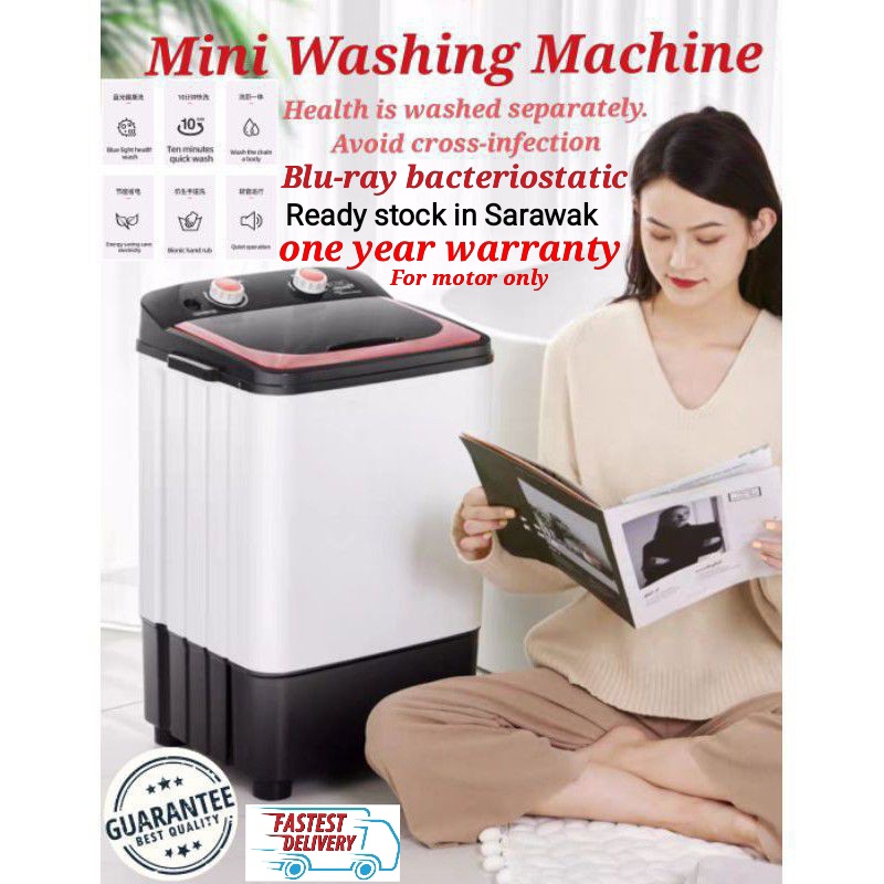 （ready stock)Portable Mini Washing Machine Mesin basuh mini for ...