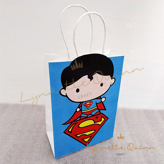 [READY STOCK] SUPERMAN GOODIES BAG PAPER BAG (10 pcs per pack) | Shopee ...