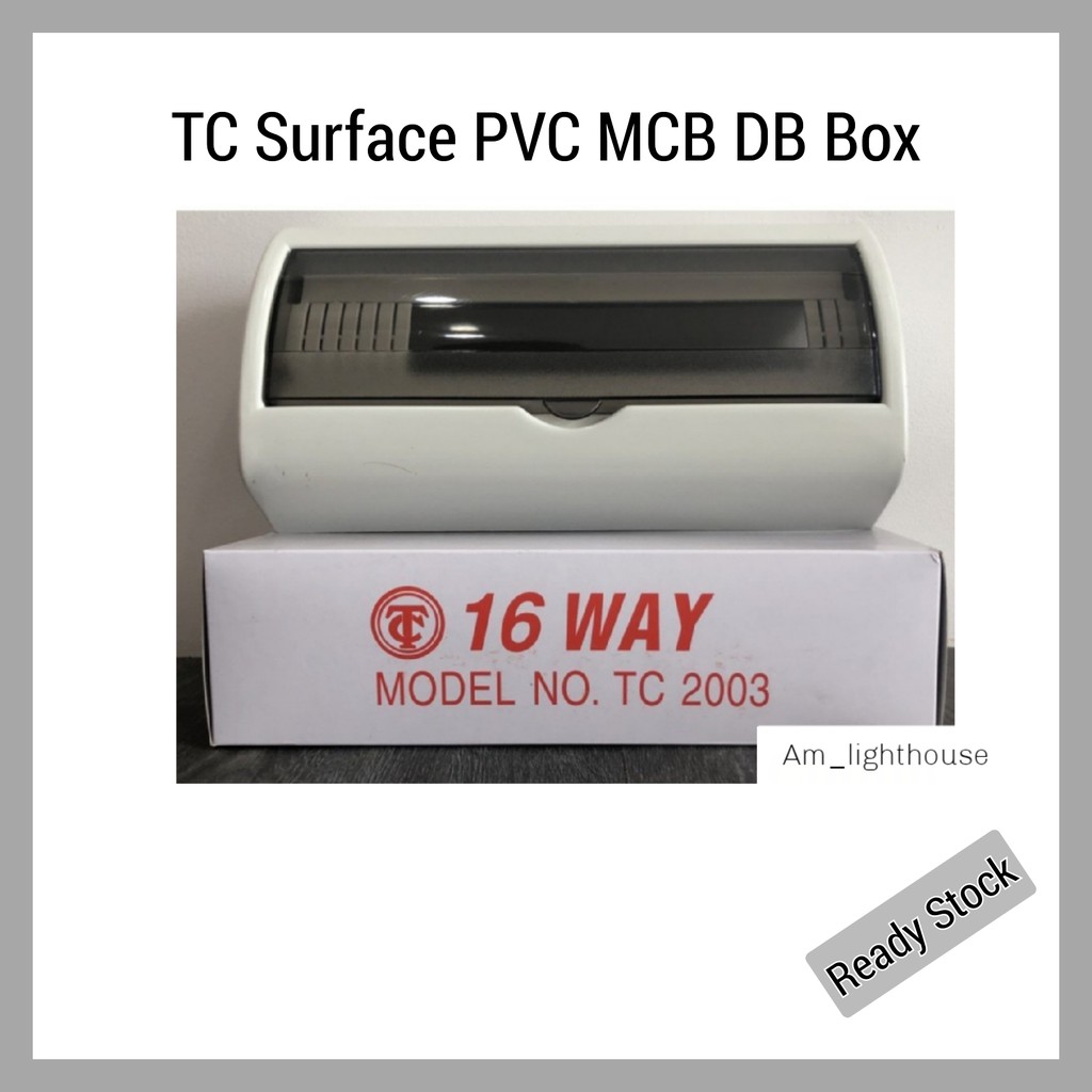 TC (Tham Chee) Surface PVC MCB DB BOX / 6 Way - 21 Way CONSUMER UNIT | Shopee Malaysia