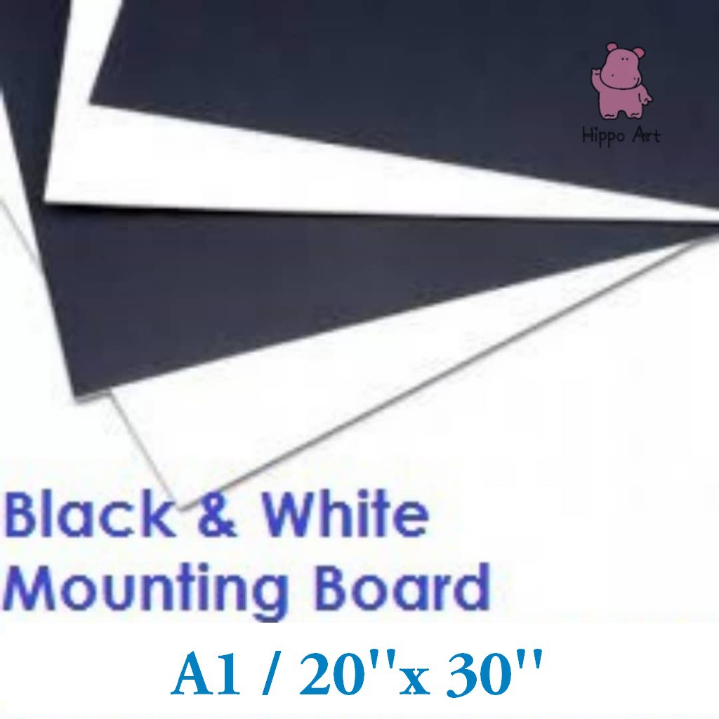 [HippoArt]] Mounting Board (White/Black) Size A2/A1/20*30'' (3pcs/PACK ...
