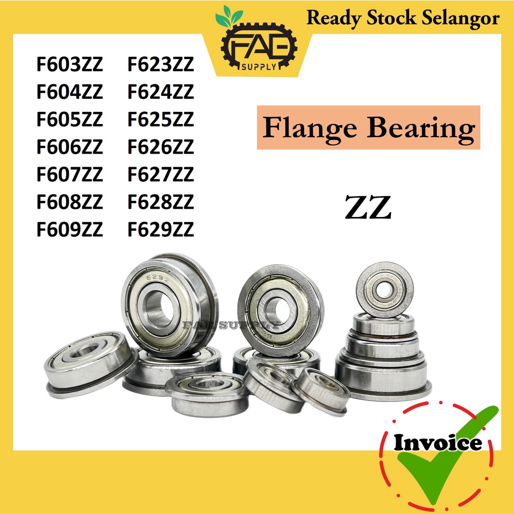 Flange Ball Bearing Flanged F603 F604 F605 F606 F607 F608 F609 F623 ...