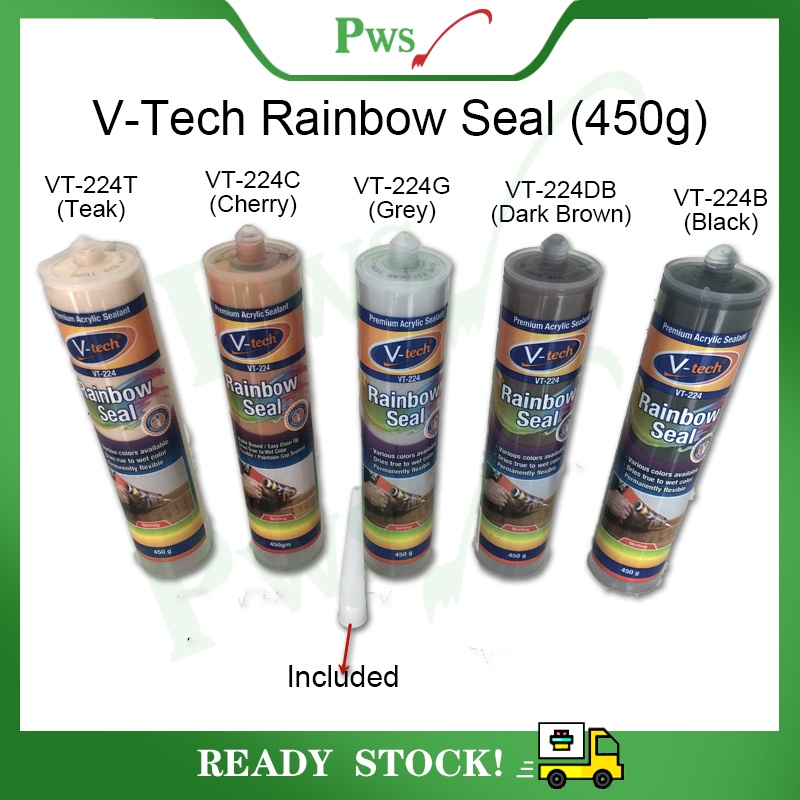V-TECH RAINBOW SEAL VT-224 PREMIUM ACRYLIC SEALANT (TEAK / CHERRY ...