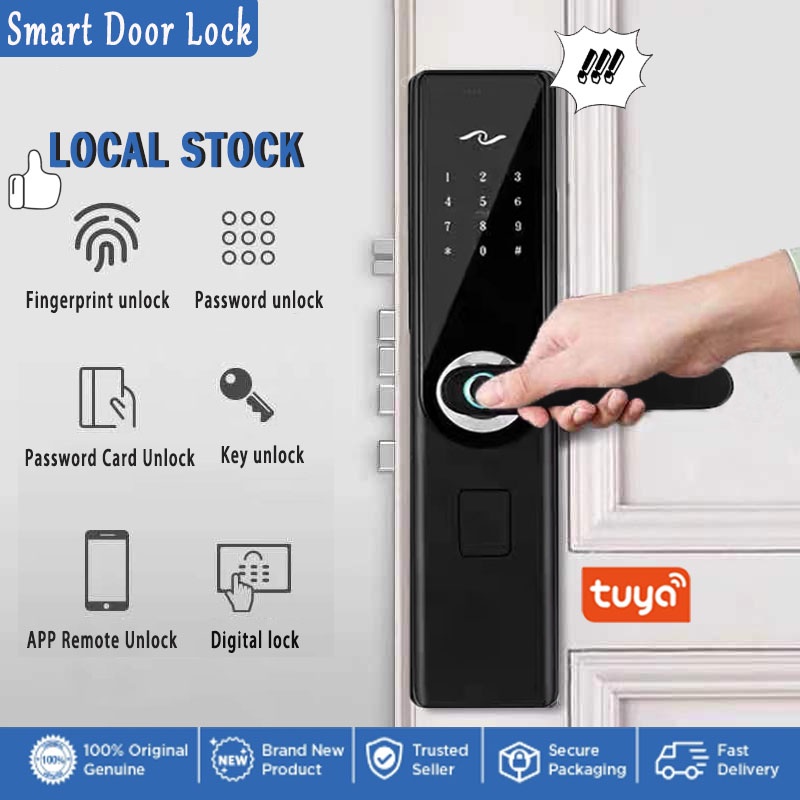 Smart door lock Security digital lock suitable for wooden door Touch ...