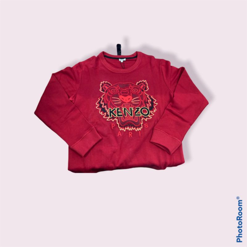 Kenzo Red Logo jahit sweater | Shopee Malaysia