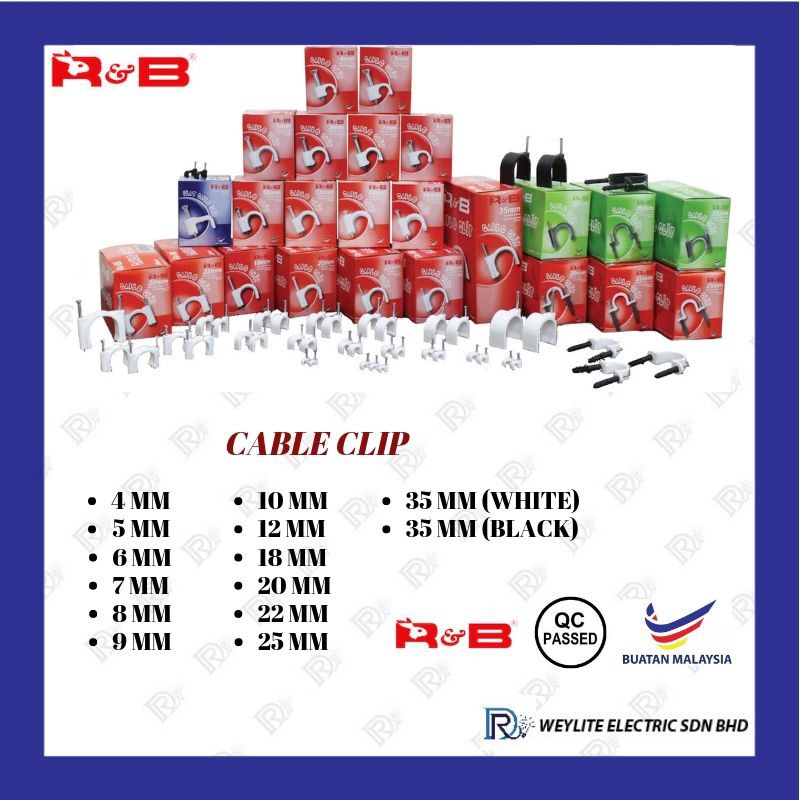 R&B CABLE CLIP (BOX) | Shopee Malaysia