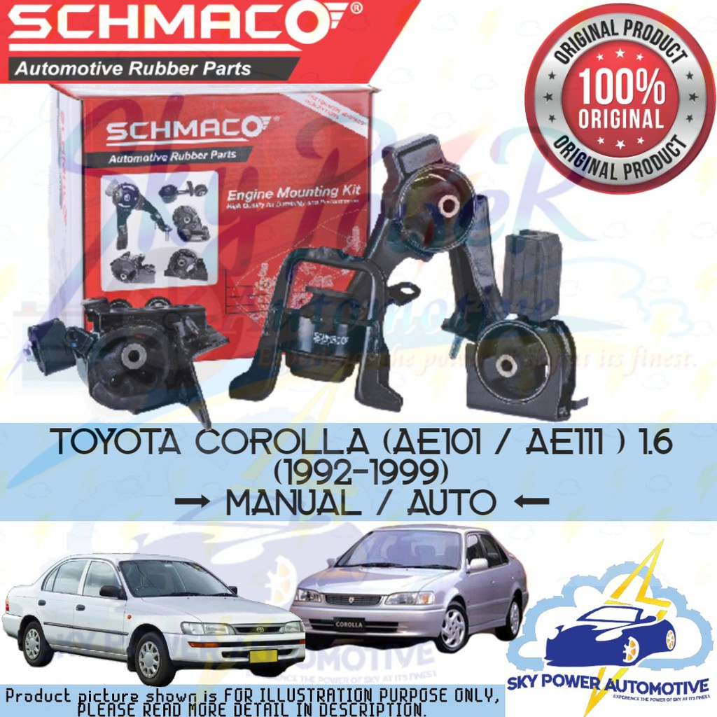 TOYOTA COROLLA (AE101/AE111 OLD/NEW) (1992-1999) 1.6 (MANUAL/AUTO ...