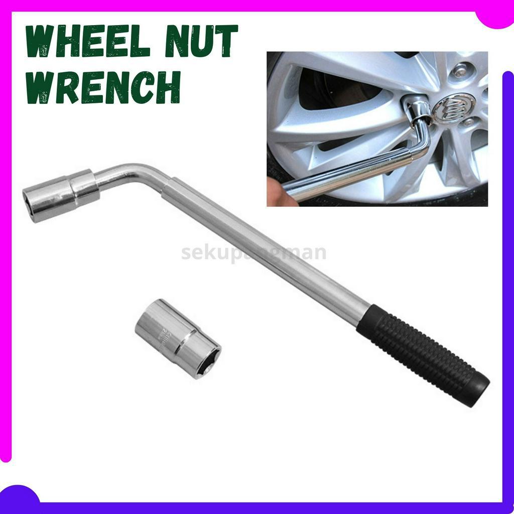 Wheel Socket Wrench L Shape Tyre Opener Extendable Telescopic Can Van ...