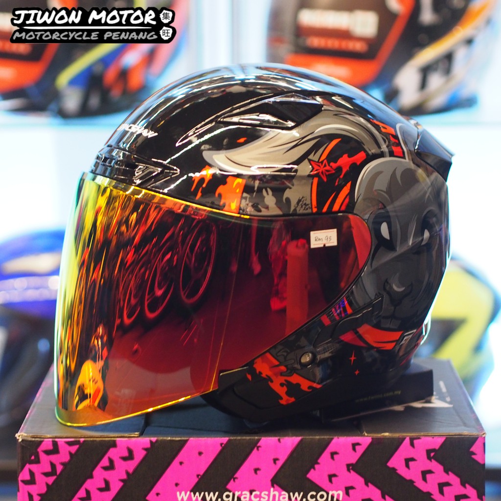 GRACSHAW DOUBLE VISOR HELMET🇲🇾 GENNEX FYRE LABIT | Shopee Malaysia