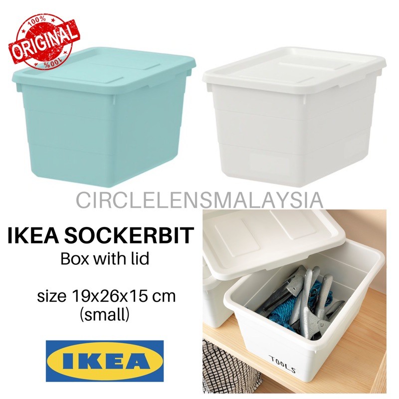 [READY STOCK] IKEA SOCKERBIT small storage box with lid minimalist ...