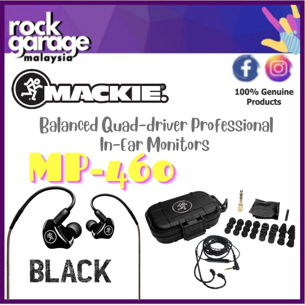 Mackie MP-460 Balanced Quad-driver Professional In-Ear Monitors (MP460 ...