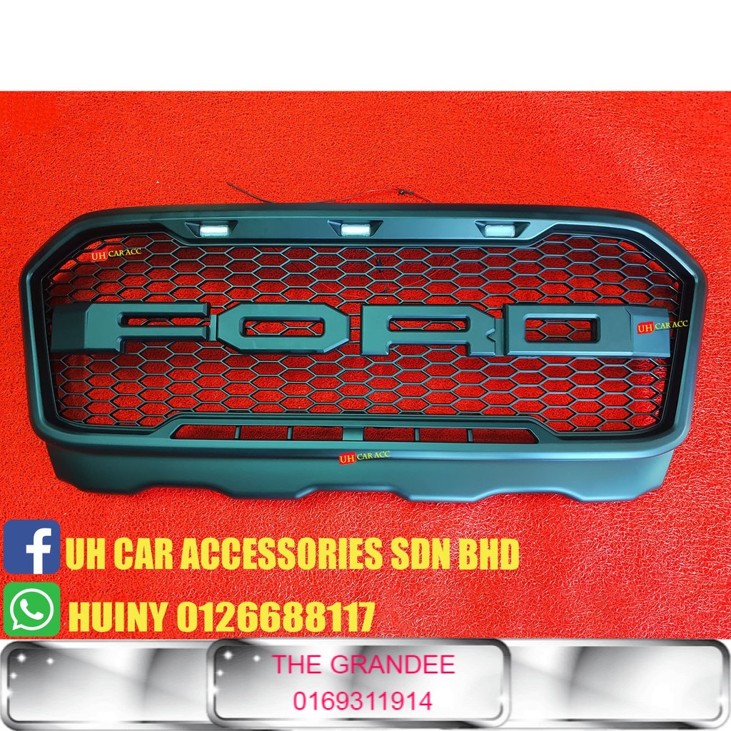 Ford Ranger T7 2015-2018 Front Grill With LED (READY STOCK) | Shopee ...