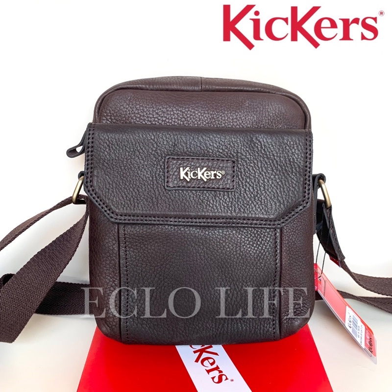 Kickers Sling Bag Shoulder Bag Cross Body Bag Original Genuine Leather ...
