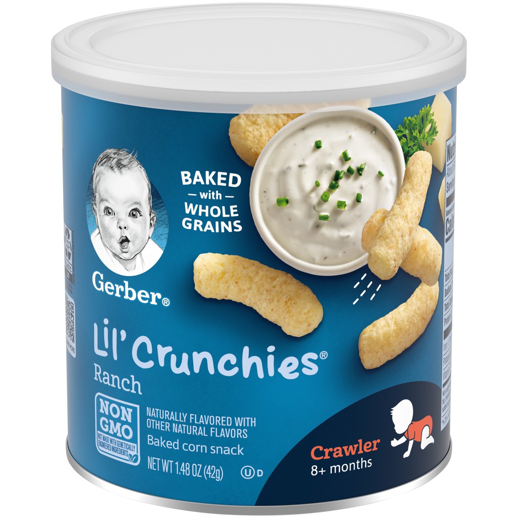 Gerber Lil’ Crunchies® Baked Corn Snack and Teether Wheels Assorted ...