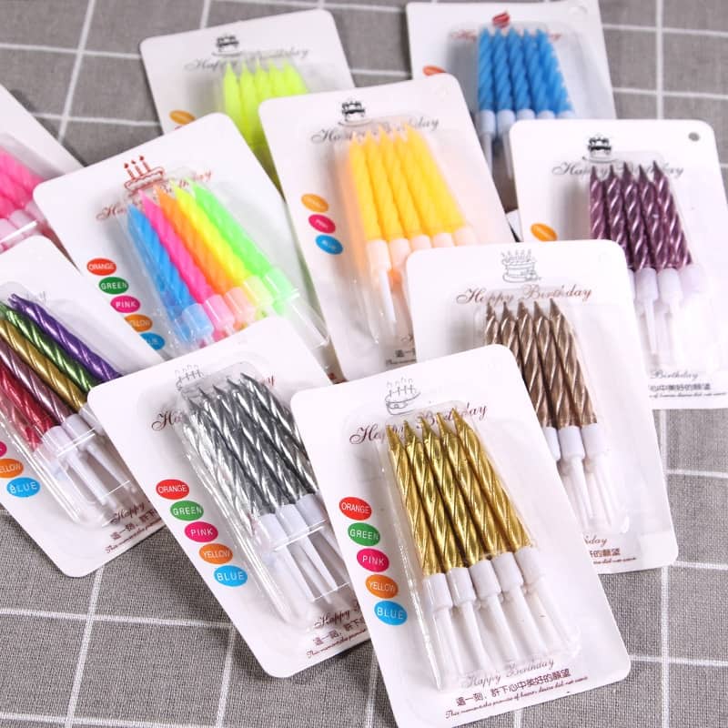 [READY STOCK] 10pcs/set Candle Golden Birthday Cake Candles Cake ...