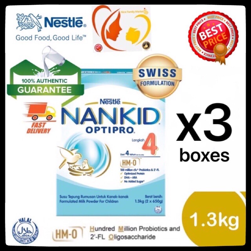 Nestle Nankid Optipro Step 4 (1.3kg x 3) | Shopee Malaysia