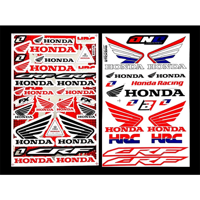 Honda CRF Racing Logo Car Stickers 2 Sheets According To The Picture ...