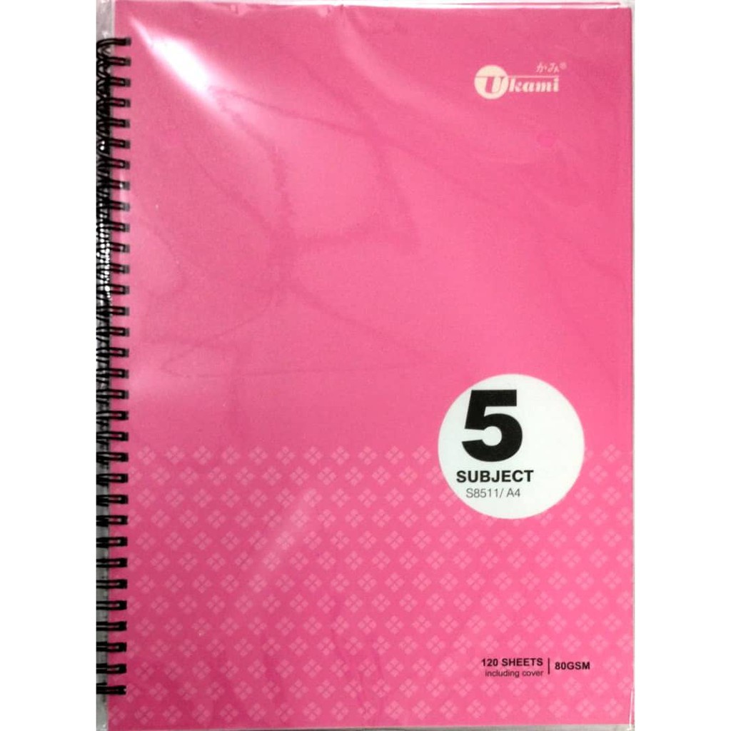 A4 5-Subject Ring Notebook/Buku Nota A4/Uni Note book 5 Subject/5 ...
