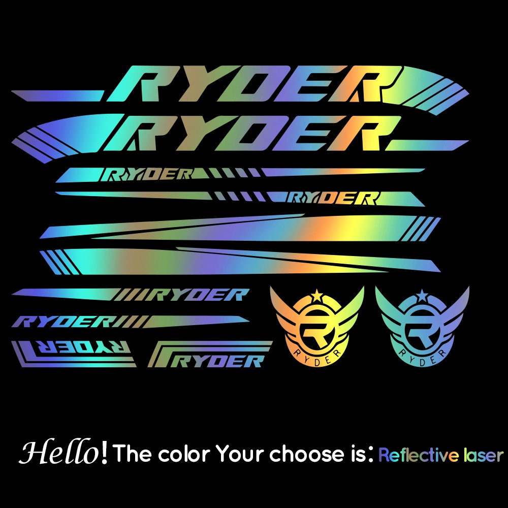 PYDER Bike Decals DIY Frame Stickers Bicycle Stickers decal sticker ...