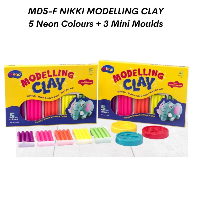 NIKKI MODELLING CLAY COLOUR - FLUORESCENT(MD5-F) | Shopee Malaysia