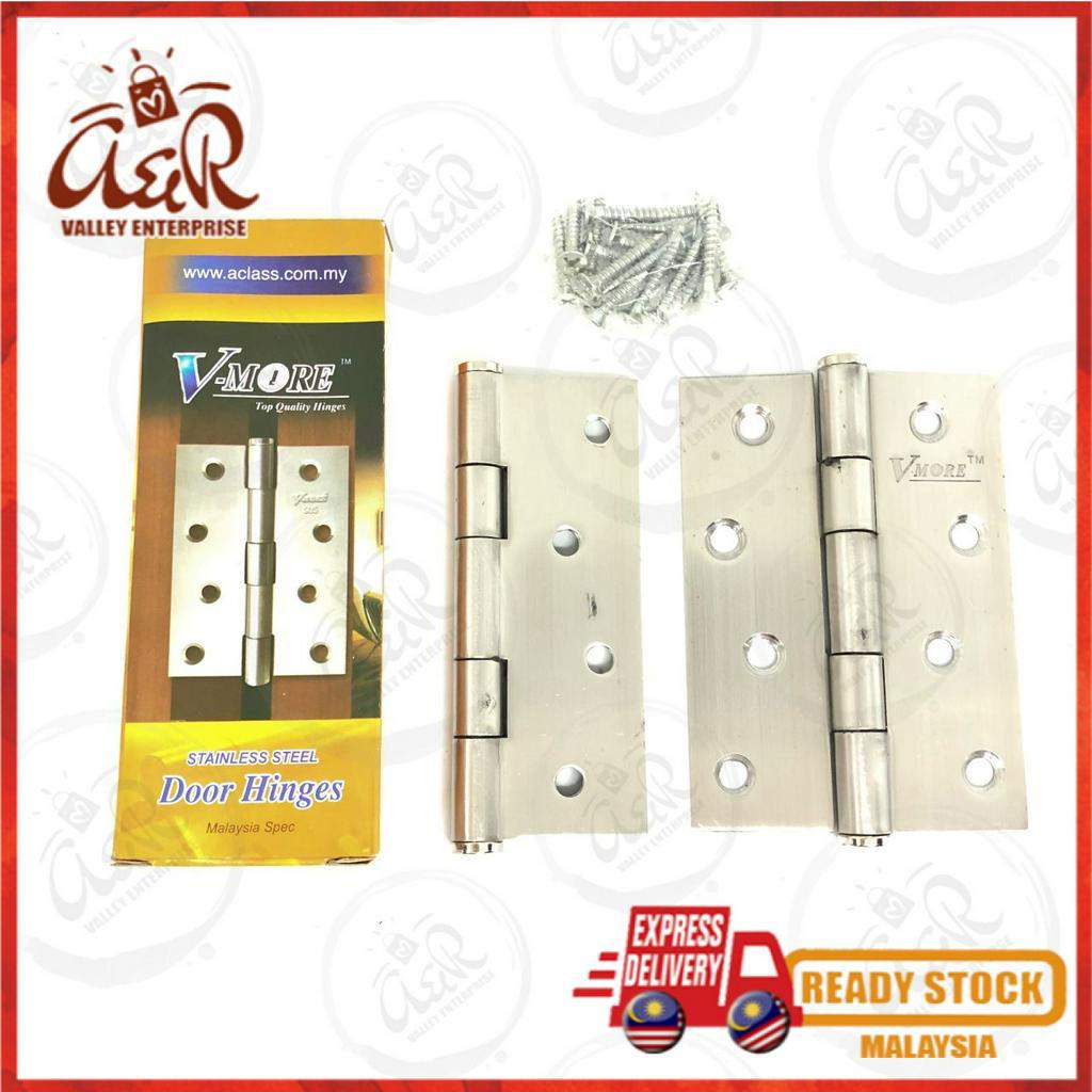Engsel Pintu Set Heavy Duty Stainless Steel Silence Hinge 4” (V-more ...