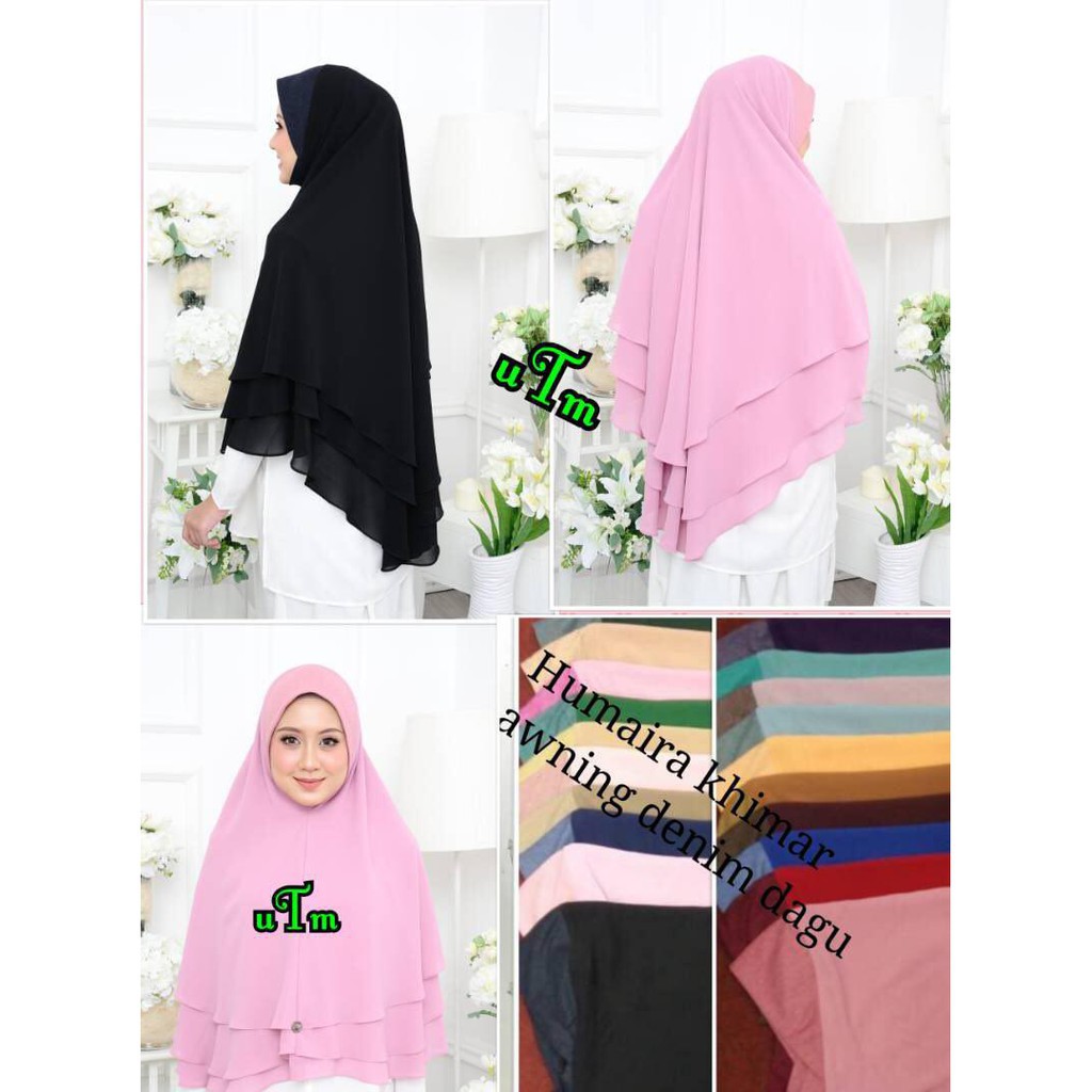 TUDUNG LABUH 🌸Humaira Khimar 3 layer🌸 4XL / XXXXL | Shopee Malaysia