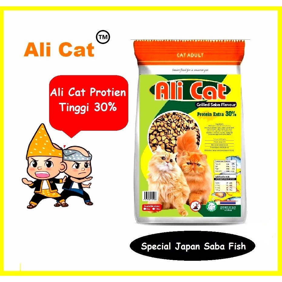 makanan kucing 10kg ali cat (Grilled saba) | Shopee Malaysia