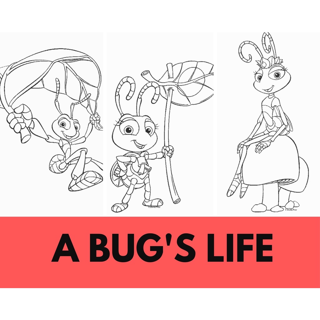 [PDF] 12 pages of printable PDF A Bug's Life Colouring / Coloring Book ...