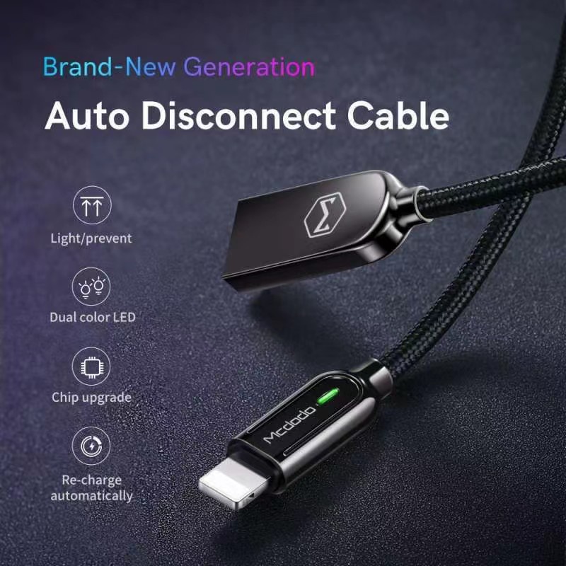 MCDODO CA-5261 Auto Power Off 3A iP USB Data Cable Super Fast Quick Charging | Shopee Malaysia
