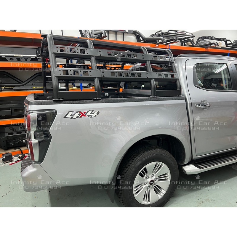 Isuzu D-max Dmax Bed Rack Frame Roll bar Bed Rack Camping Roof Top Tent ...