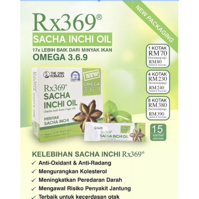 DR NOORDIN DARUS RX369 & DND369 Original Sacha Inchi Oil Softgel Sacha ...